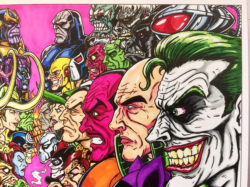 Marvel Vs DC Villains - 11x17 Fine Art Print - Etsy Australia