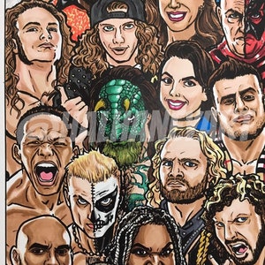 AEW 2019 Roster - 11x17 Fine Art Print - Etsy