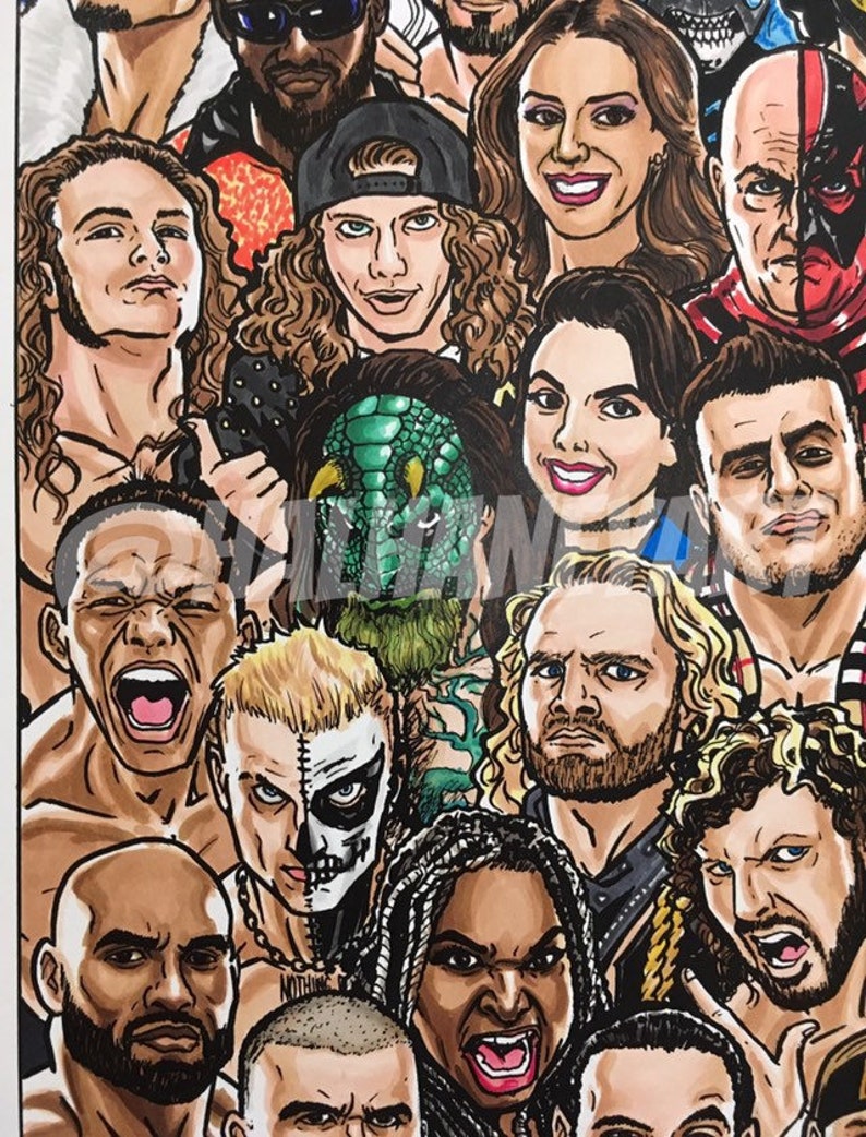 AEW Roster 11x17 Fine Art Print | Etsy