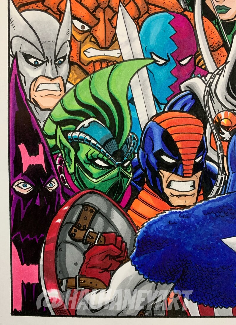 Captain America Rogues Gallery - 11x17 Fine Art Print - Etsy