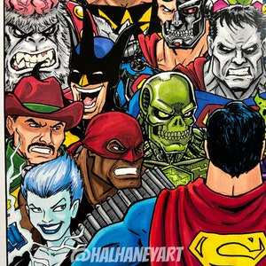 Superman Rogues Gallery - 11x17 Fine Art Print - Etsy