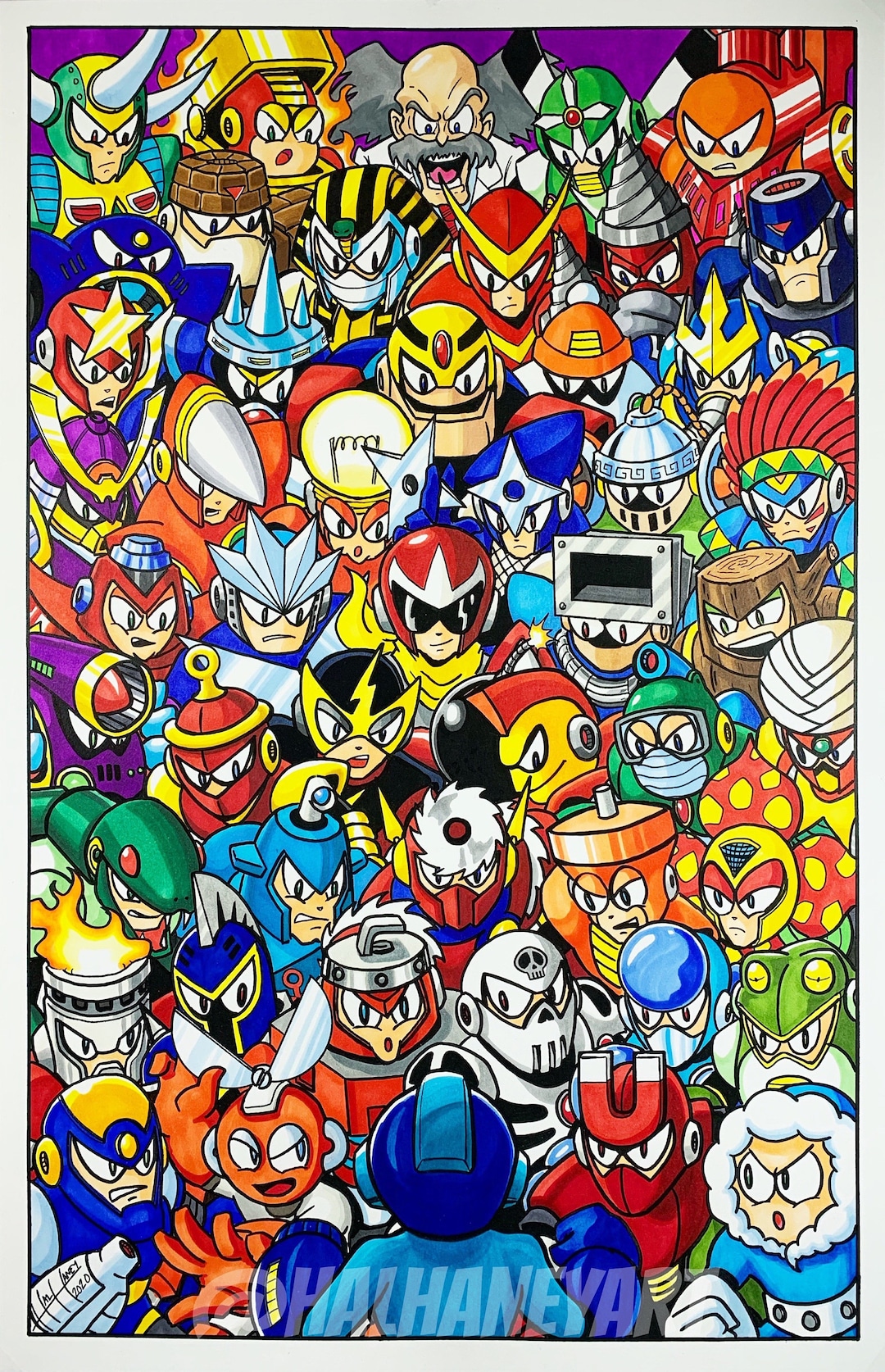 Mega Man Robot Masters 11x17 Fine Art Print - Etsy