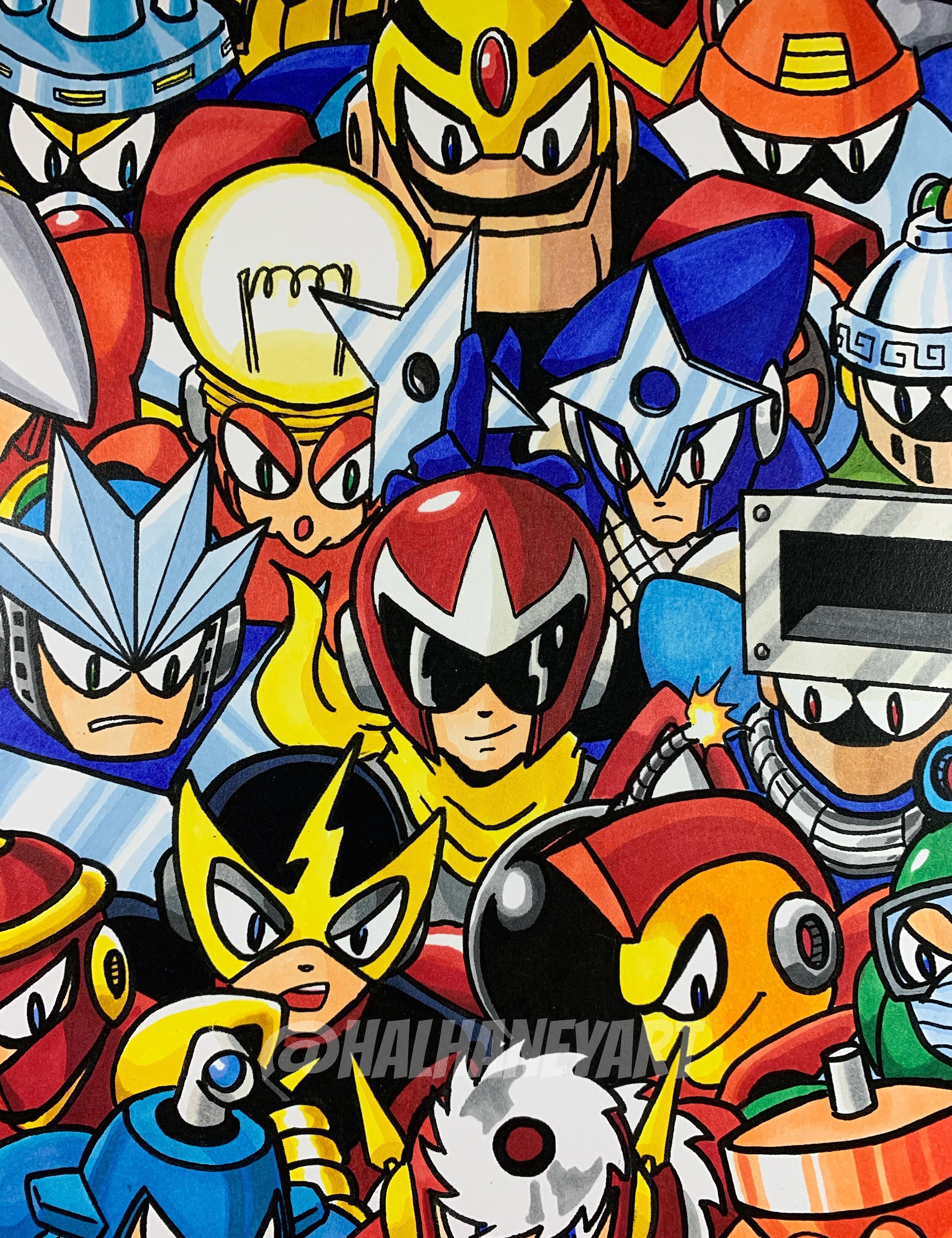 Mega Man Robot Masters 11x17 Fine Art Print - Etsy Canada