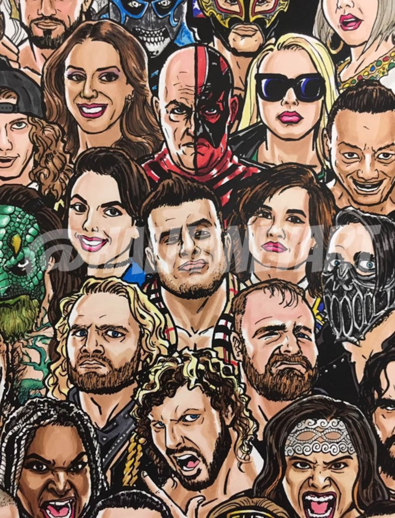 AEW Roster 11x17 Fine Art Print | Etsy