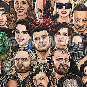AEW 2019 Roster - 11x17 Fine Art Print - Etsy