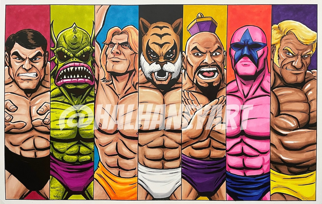 NES Pro Wrestling 7-panel - 11x17 Fine Art Print - Etsy