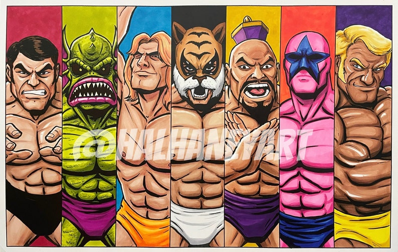 NES Pro Wrestling 7-panel - 11x17 Fine Art Print - Etsy