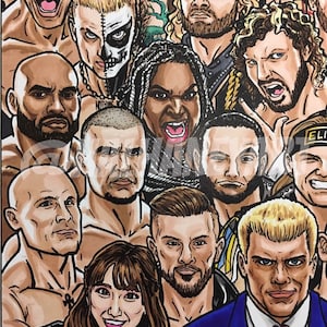 AEW 2019 Roster - 11x17 Fine Art Print - Etsy