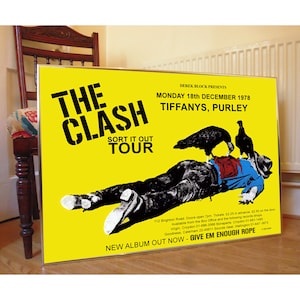 THE CLASH Sort It Out ツアー プロモーション ポスター、ガレージ、ゴス、パンク、メタル、ジャズ、ロック、ヘビー、イージー ...