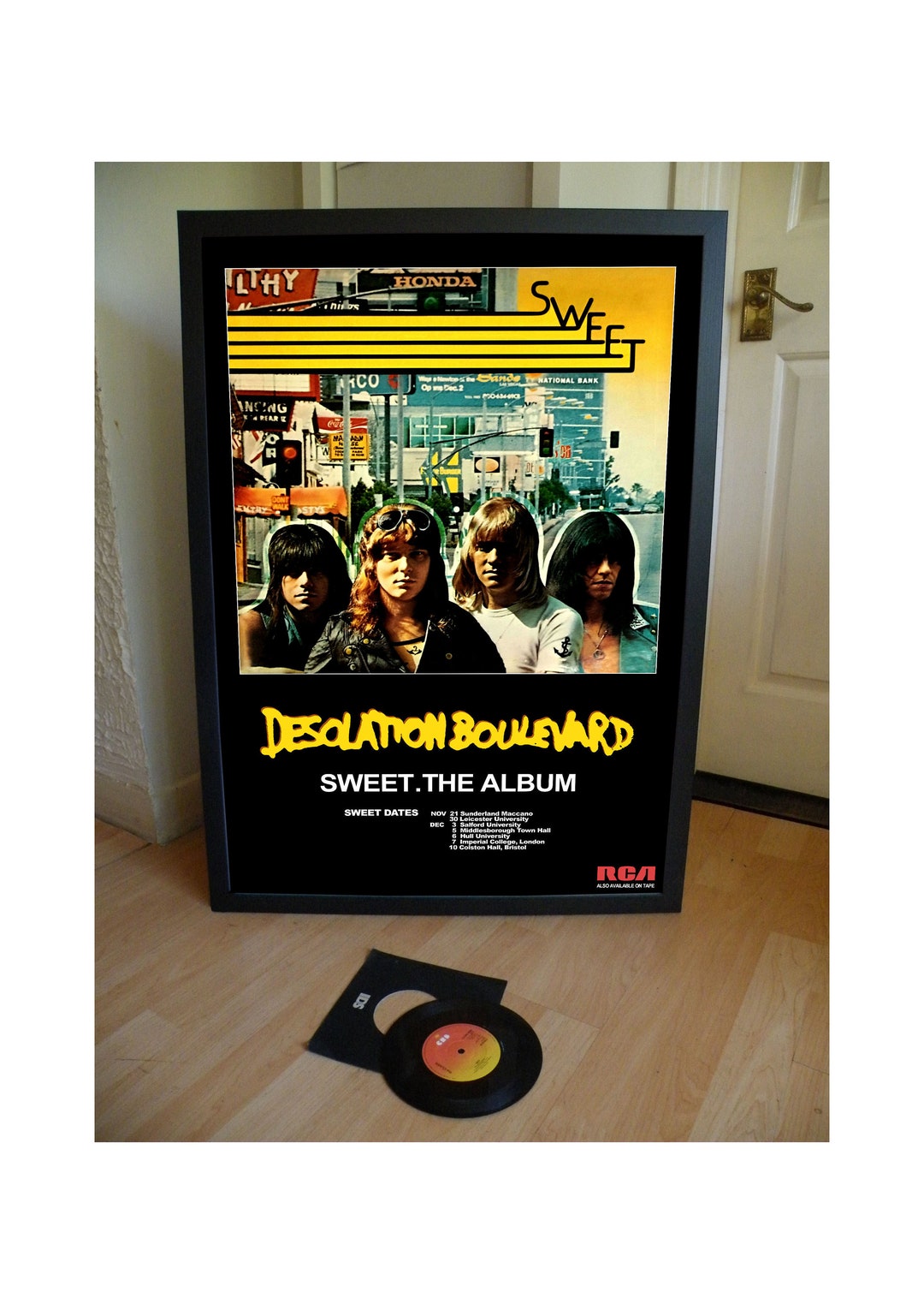 SWEET Desolation Boulevard Promotional Tour Poster,pop,rock,jazz,metal ...