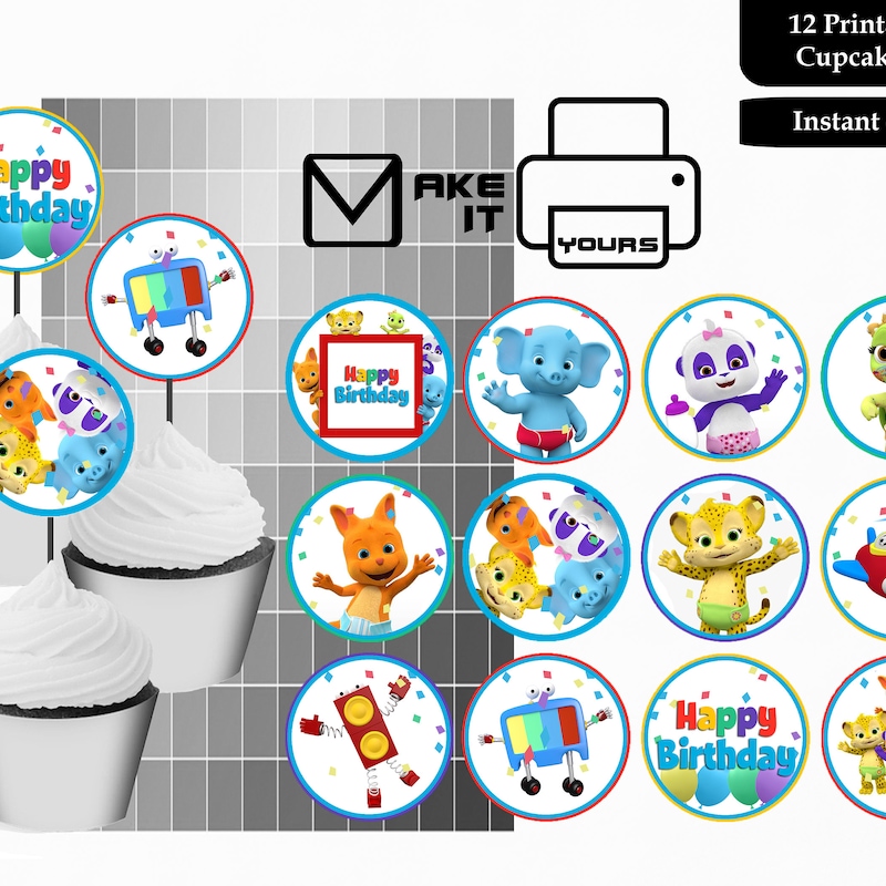 Word Party Cake Topper - Etsy