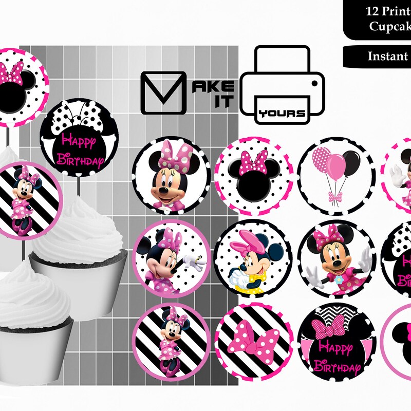 Minnie Mouse Cake Topper - Etsy