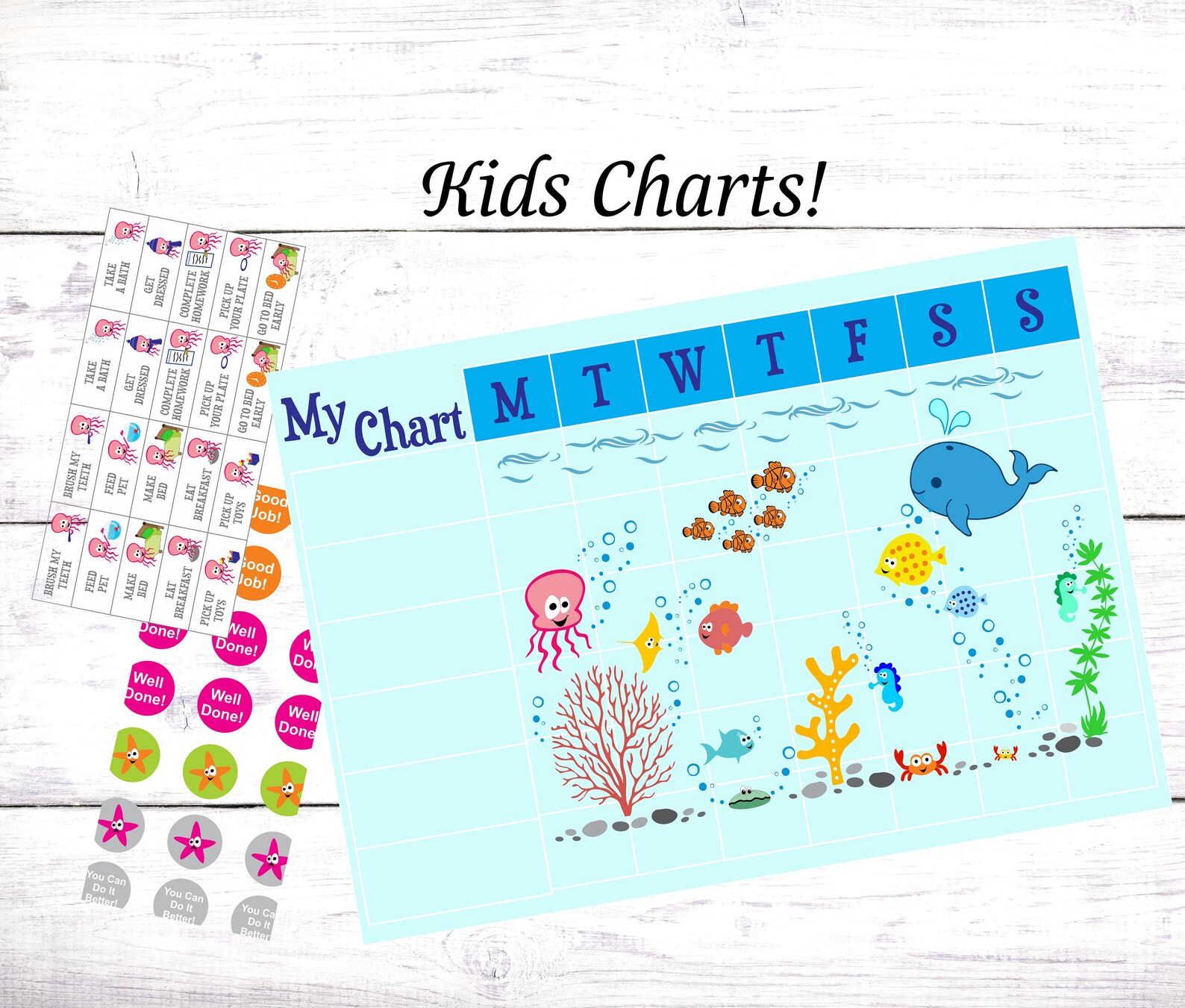 Printable Reward Chart Printable Chore Chart Under the Sea - Etsy