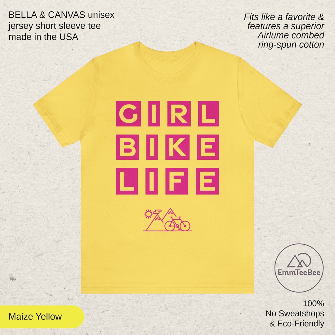 Girl Bike Life T-shirt for Bicycle Riders | MTB | Girl Rider Tee ...