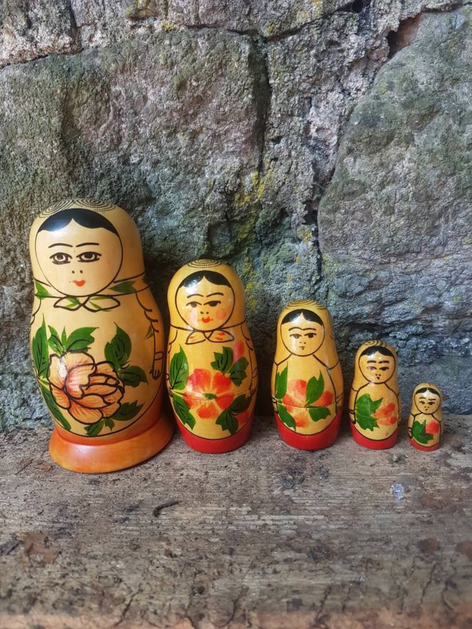 Russian tea doll stacking dolls babushka matryona Soviet | Etsy