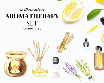 Essential Oil Watercolor Clipart - Etsy
