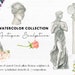 Antique Sculpture Clipart: Watercolor Greek & Roman Art (PNG) - Etsy