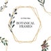 Elegant Minimal Geometric Frames, Botanical Watercolor Frames Clipart ...