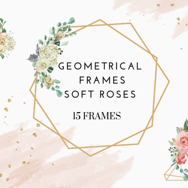 Watercolor Floral Frames - Etsy