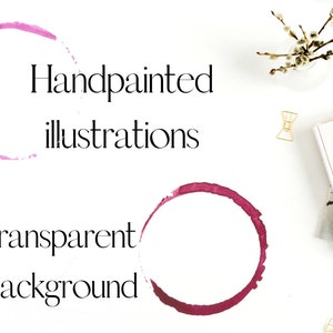 Watercolor Circles for Logo, Red Circles for Logo, Watercolor Design ...