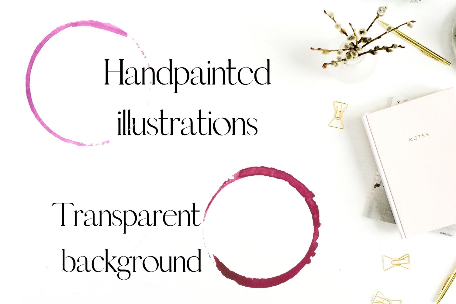 Watercolor Circles for Logo, Red Circles for Logo, Watercolor Design ...