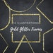 Modern Gold Polygonal Frame Clipart, Gold Glitter Frames - Etsy