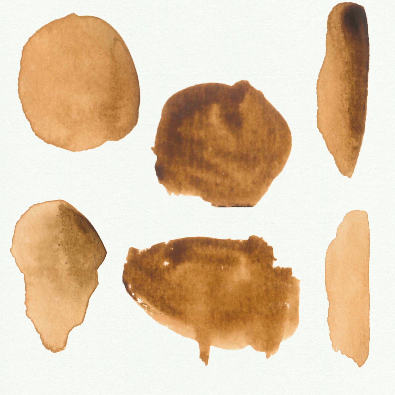 Brown Watercolor Splash Clipart, Brown Watercolor Brush Strokes ...