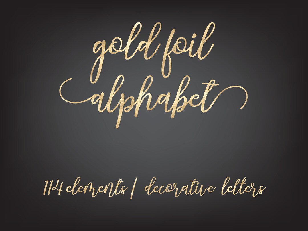 Glitter Gold Alphabet PNG – Foil Letters & Decorative Clipart for ...