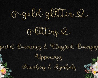 Gold Foil Alphabet Gold Letters Clipart Decorative Alphabet - Etsy