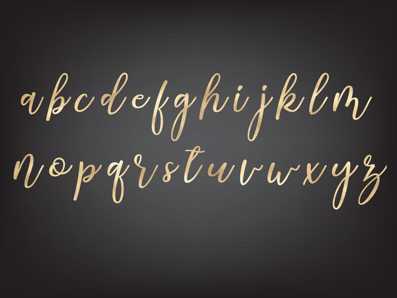 Gold Foil Alphabet Gold Letters Clipart Decorative Alphabet - Etsy