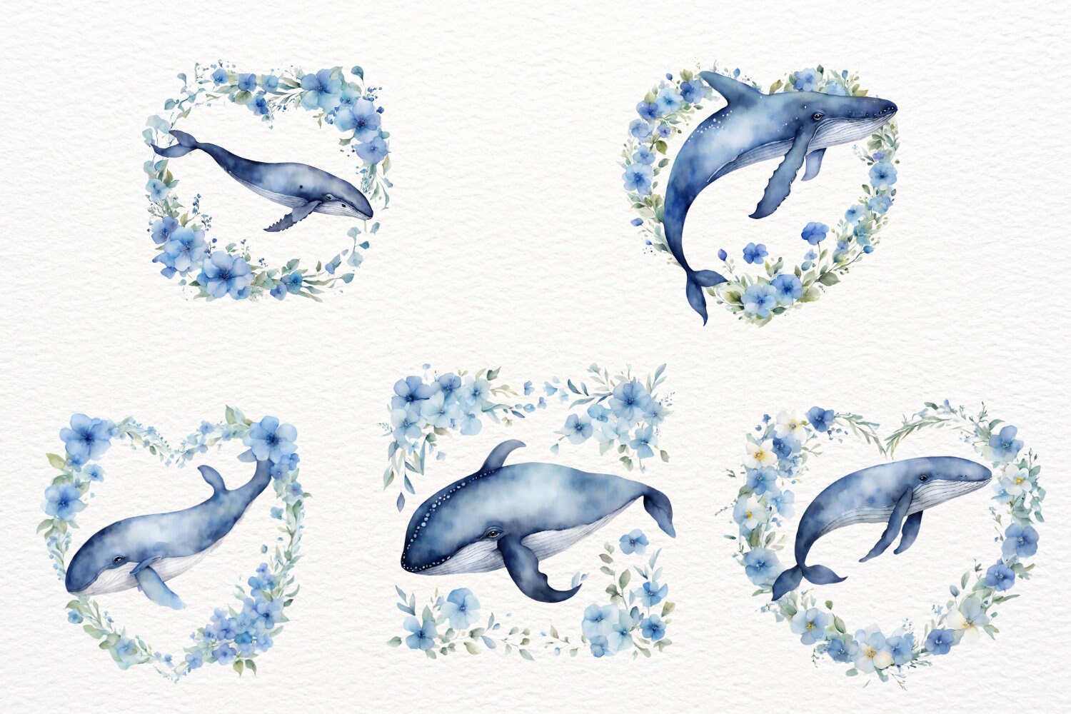 Watercolor Blue Whale, Nursery Decor, Baby Wall Art, Ocean Whale ...