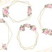 Decorative Frames, Watercolor Floral Geometric Frames, Rose and ...
