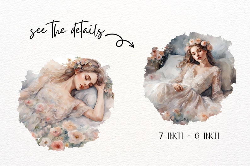 Sleeping Beauty Clipart, Princess Clipart, Fairy Tale Clipart, Princess ...