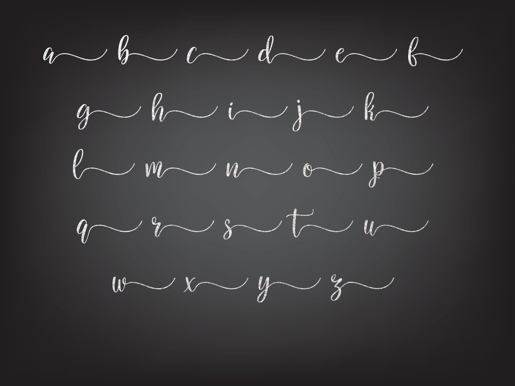 Silver Glitter Alphabet Clip Art, Silver Letters With Swatches, Silver ...