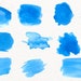 Blue Watercolor Splash Clipart, Light Blue Watercolor Brush Strokes ...