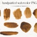 Brown Watercolor Splash Clipart, Brown Watercolor Brush Strokes ...
