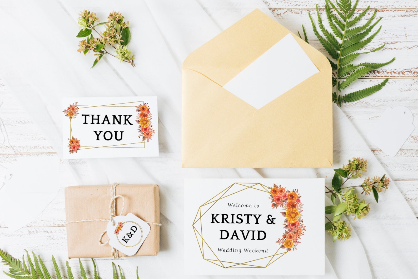 Fall Flowers Watercolor Frames, Geometric Gold Frames, Yellow Gold ...