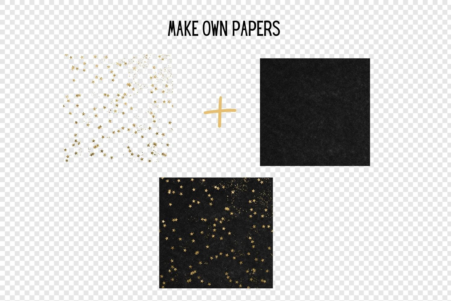 Gold Glitter Stars Overlays - Etsy