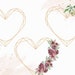 Heart Shaped Watercolor Flowers Frames Geometric Gold Frames - Etsy