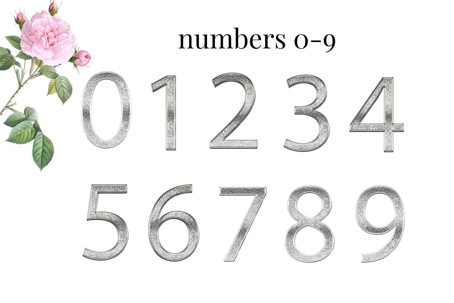 Silver Metal Letters, Silver Sparkle Digital Alphabet, Silver Font ...