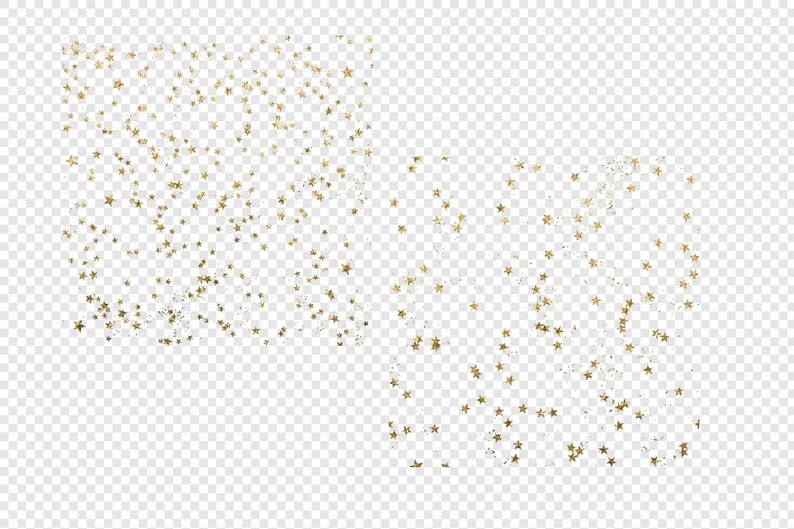 Gold Glitter Stars Overlays - Etsy