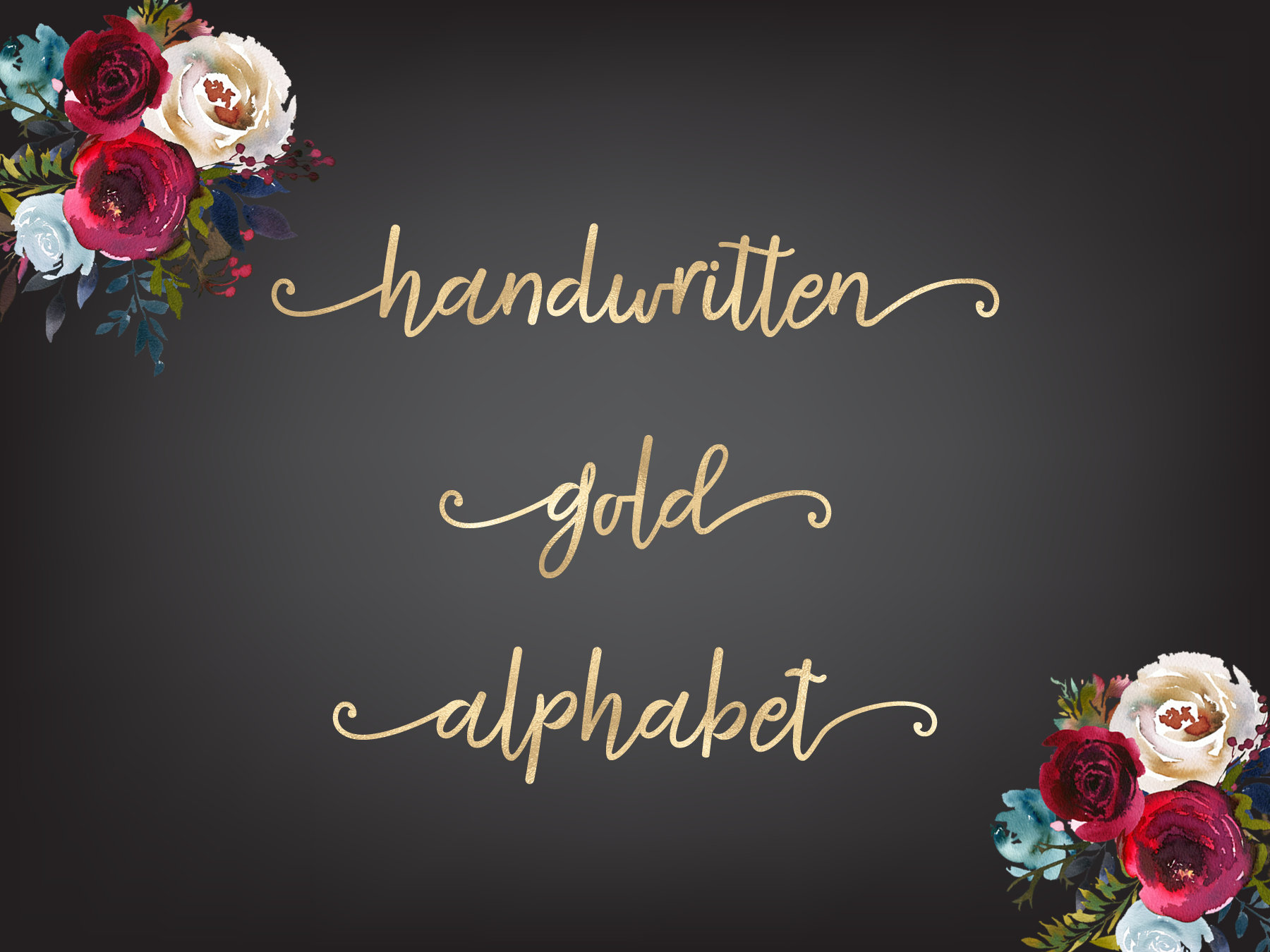 Gold Foil Alphabet, Gold Letters Clipart, Decorative Alphabet - Etsy