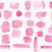 Pink Watercolor Splash Clipart Pink Watercolor Brush Strokes - Etsy