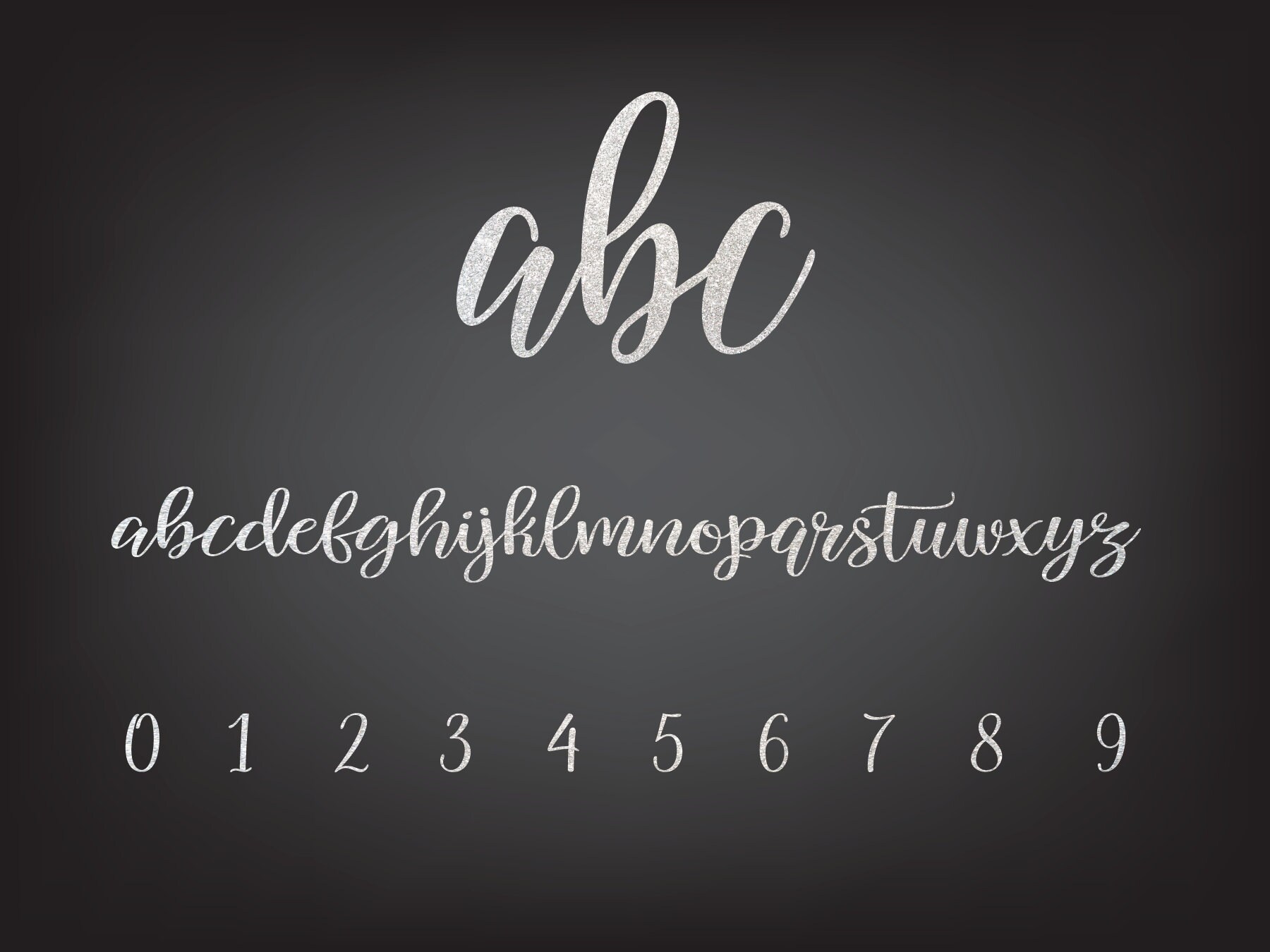 Silver Glitter Alphabet Clip Art, Silver Letters With Swatches, Silver ...