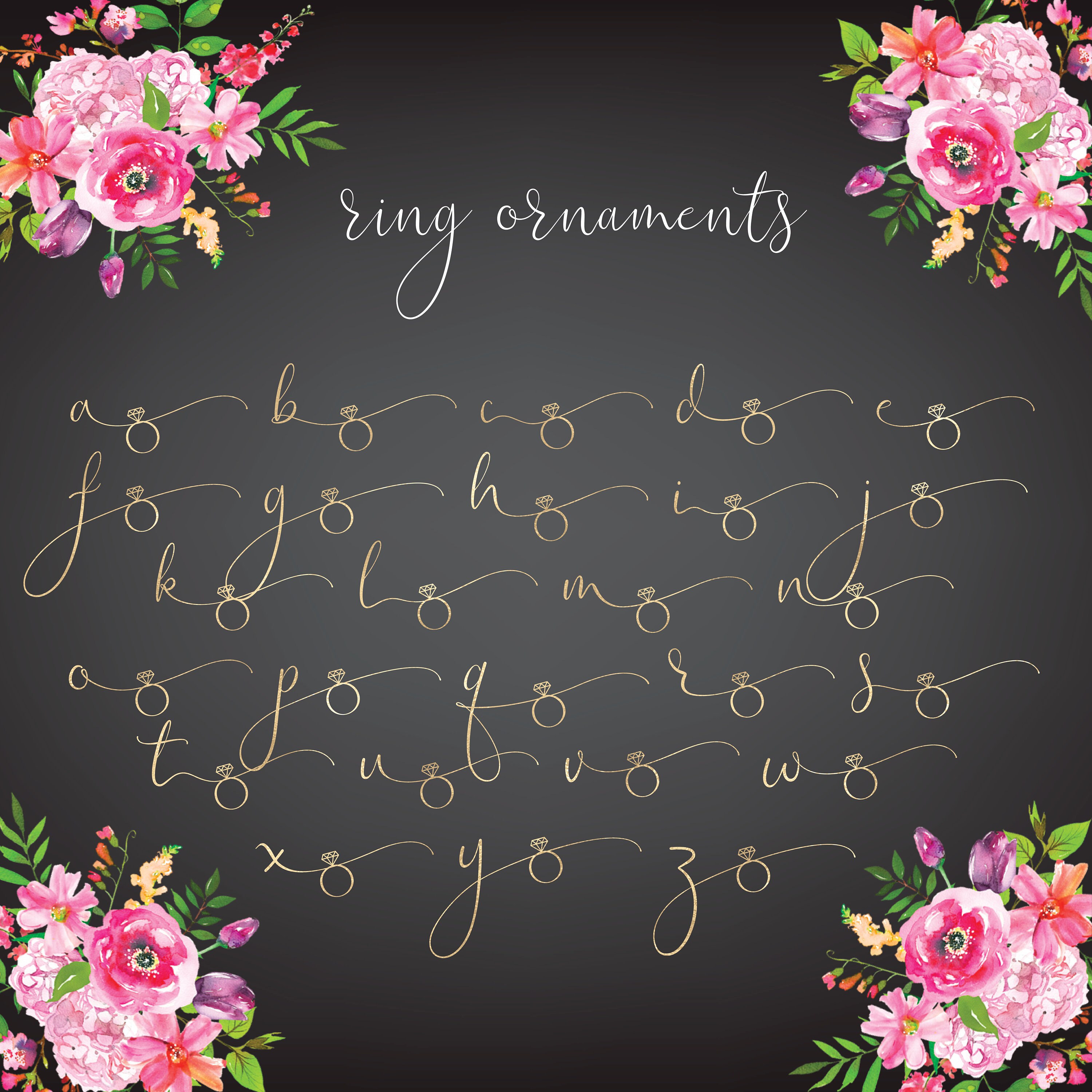 Gold Foil Alphabet Gold Letters Clipart Decorative Alphabet | Etsy