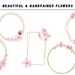Gold Frames With Cherry Blossom Flowers Geometric Frames - Etsy
