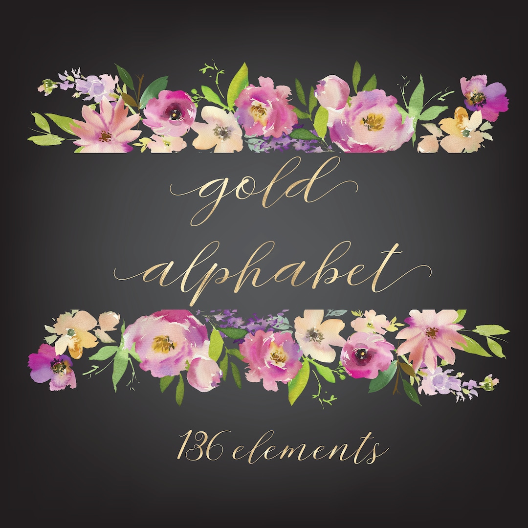 Glitter Alphabet PNG, Gold Foil Alphabet, Gold Letters Clipart ...