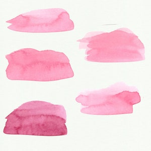 Light Pink Watercolor Splash Clipart, Pink Watercolor Brush Strokes ...