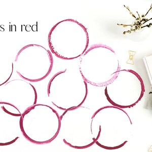 Watercolor Circles for Logo, Red Circles for Logo, Watercolor Design ...