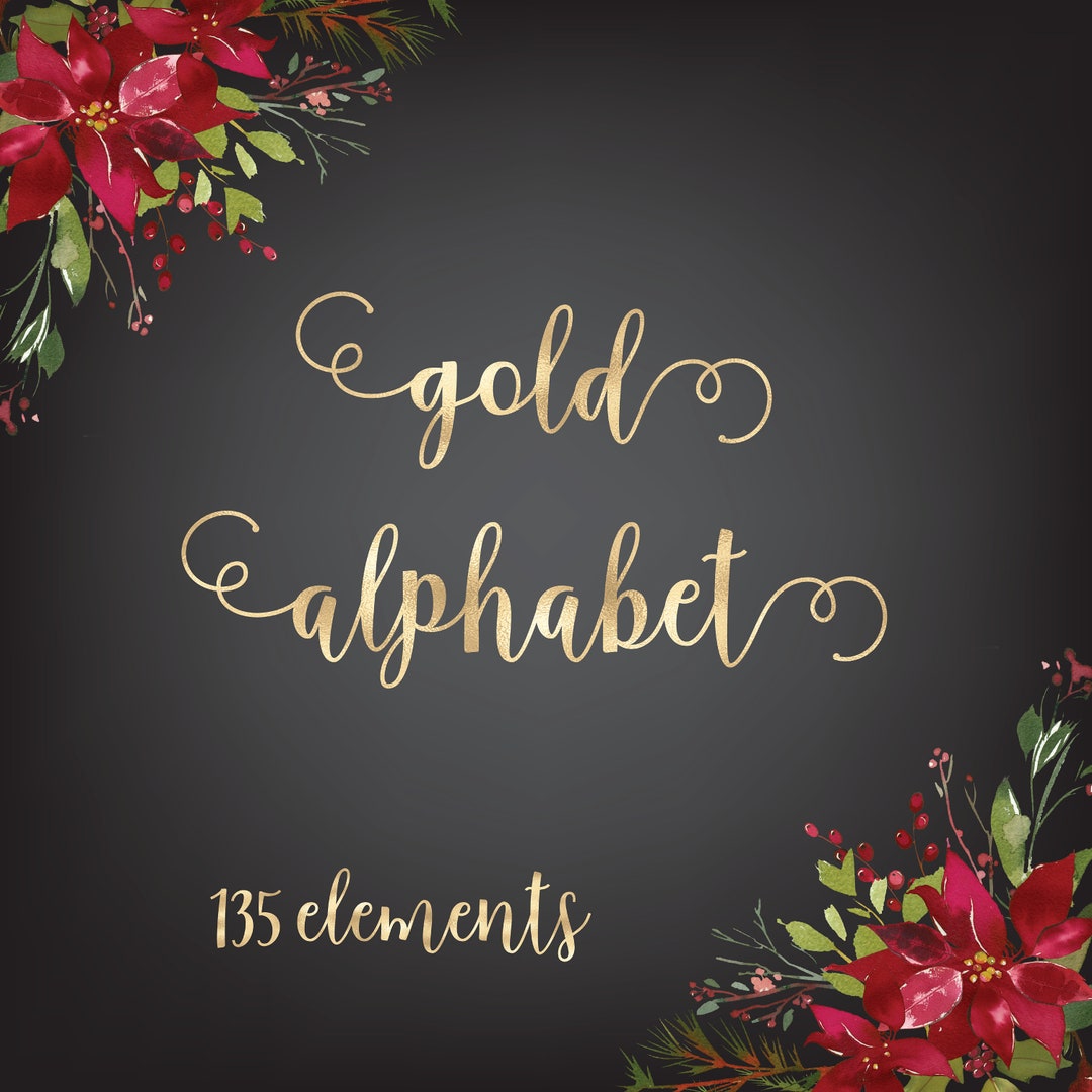Glitter Alphabet PNG, Elegant Gold Alphabet, Gold Letters Clipart ...